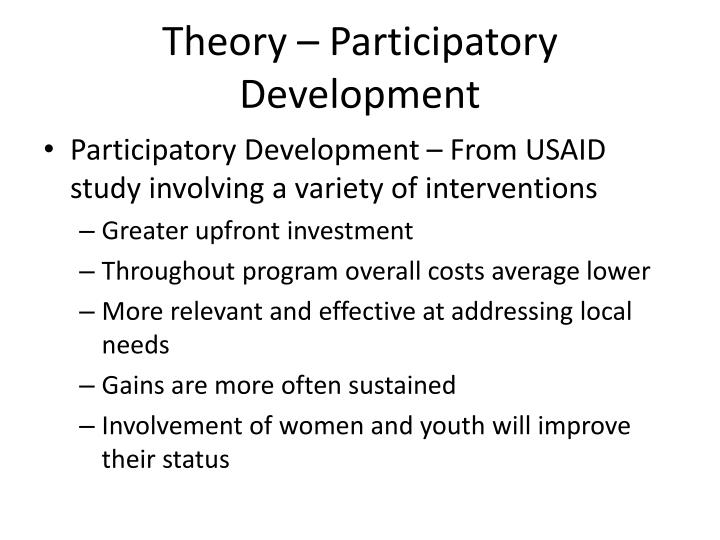 PPT - Theory - Participatory Development PowerPoint Presentation - ID ...