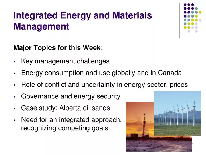 PPT - Integrated Energy and Materials Management PowerPoint ...