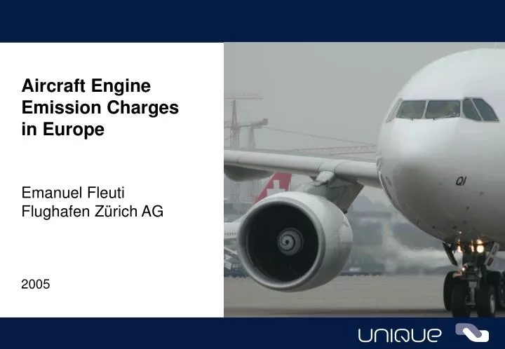 PPT - Aircraft Engine Emission Charges in Europe Emanuel Fleuti ...
