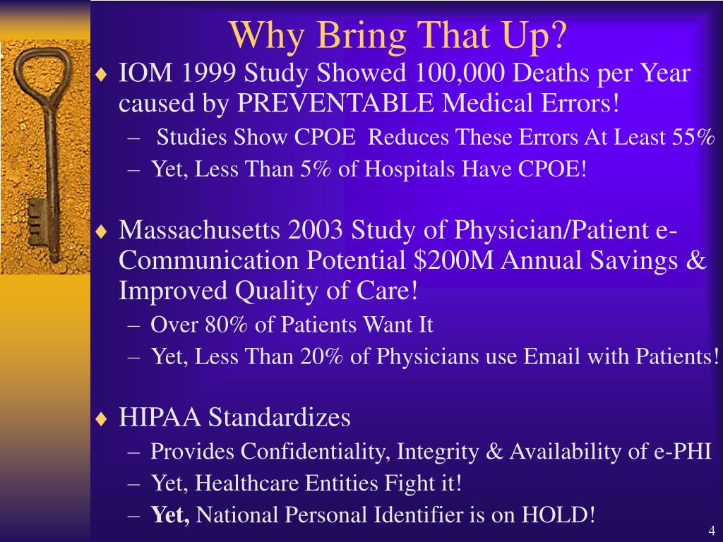 PPT - The Impact of HIPAA and Emerging Technologies Ninth National ...