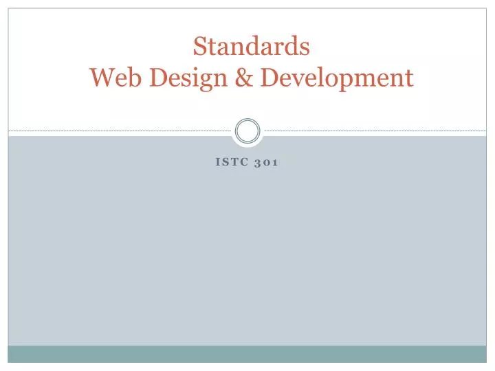PPT - Standards Web Design & Development PowerPoint Presentation, free ...