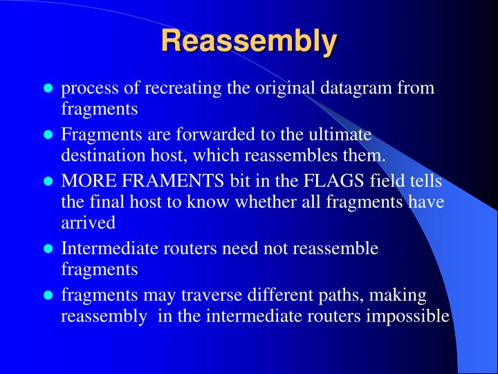 PPT - Chapter 21 IP Encapsulation, Fragmentation, and Reassembly ...