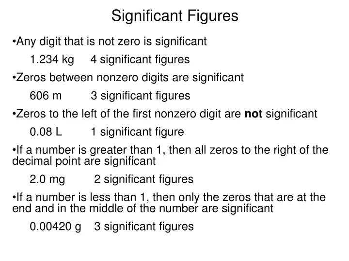 PPT - Significant Figures PowerPoint Presentation, free download - ID ...