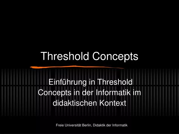PPT - Threshold Concepts PowerPoint Presentation, free download - ID ...