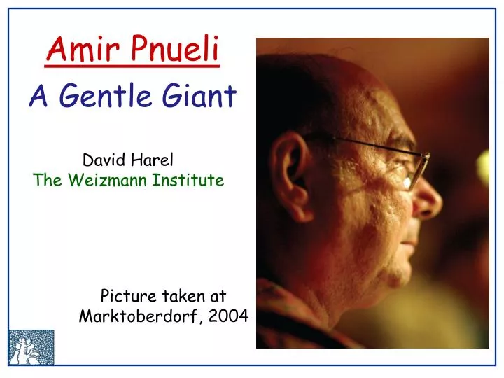 PPT - David Harel The Weizmann Institute PowerPoint Presentation, free ...