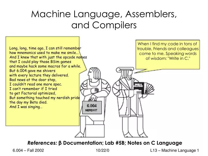PPT - Machine Language, Assemblers, and Compilers PowerPoint Presentation - ID:4382189