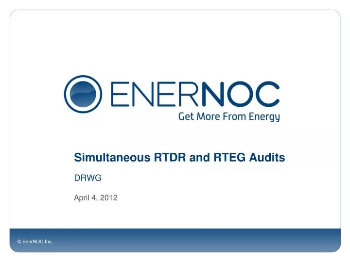 PPT - Simultaneous RTDR and RTEG Audits PowerPoint Presentation, free ...