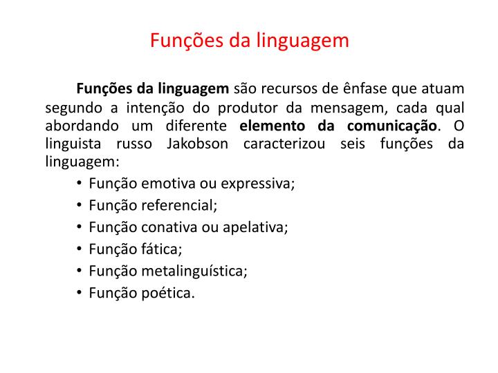 PPT - Elementos da comunicação/ Funções da linguagem PowerPoint ...