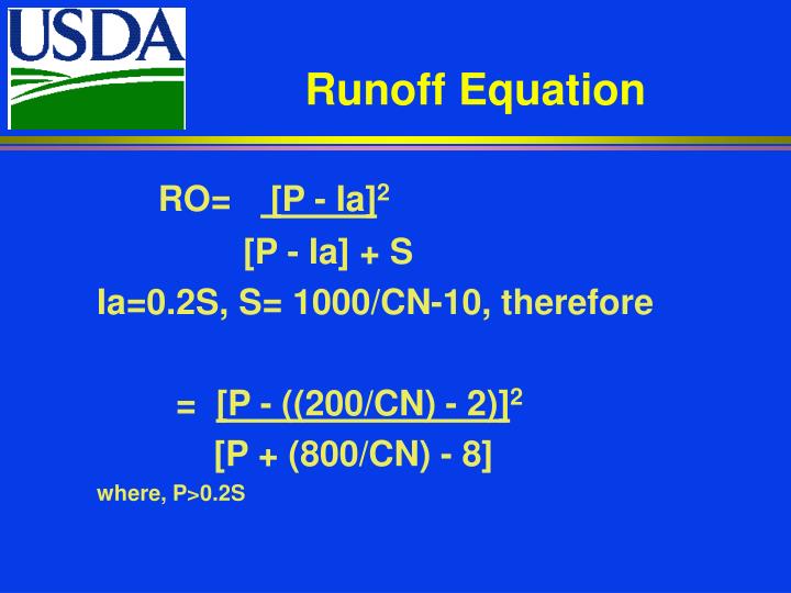 PPT - INFLOW RUNOFF - Runoff Curve Number Direct Precipitation ...