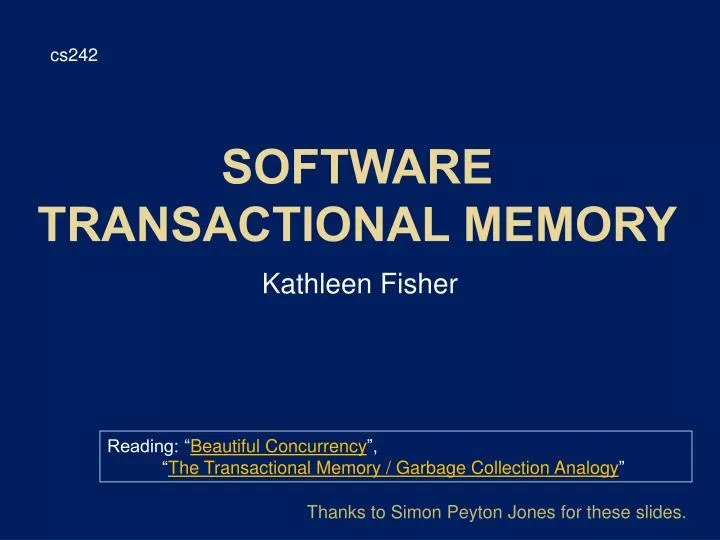 Ppt Software Transactional Memory Powerpoint Presentation Free Download Id 4384935