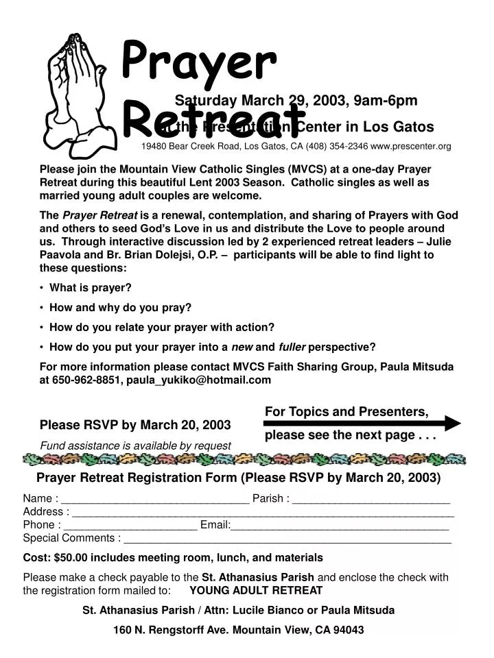 PPT - Prayer Retreat PowerPoint Presentation, free download - ID:4385216