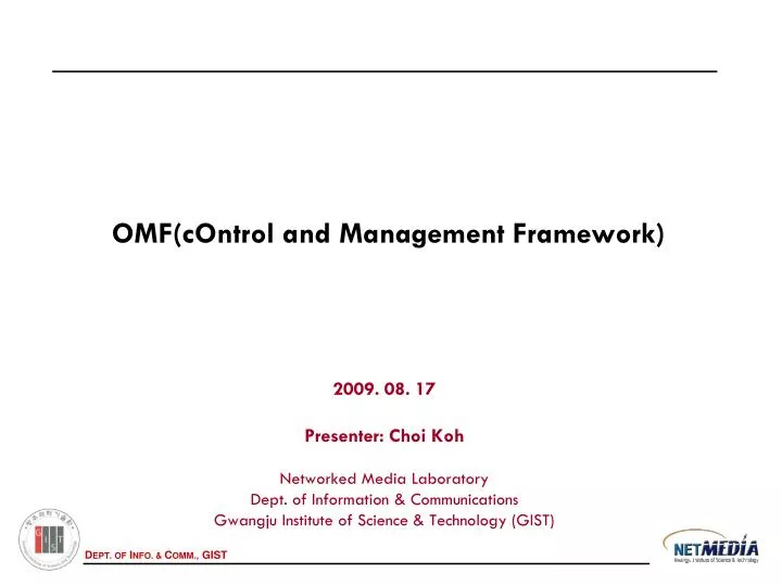 PPT - OMF(cOntrol and Management Framework) PowerPoint Presentation ...