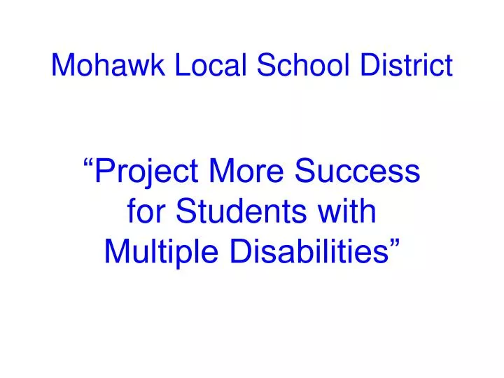 PPT - Mohawk Local School District PowerPoint Presentation, free ...