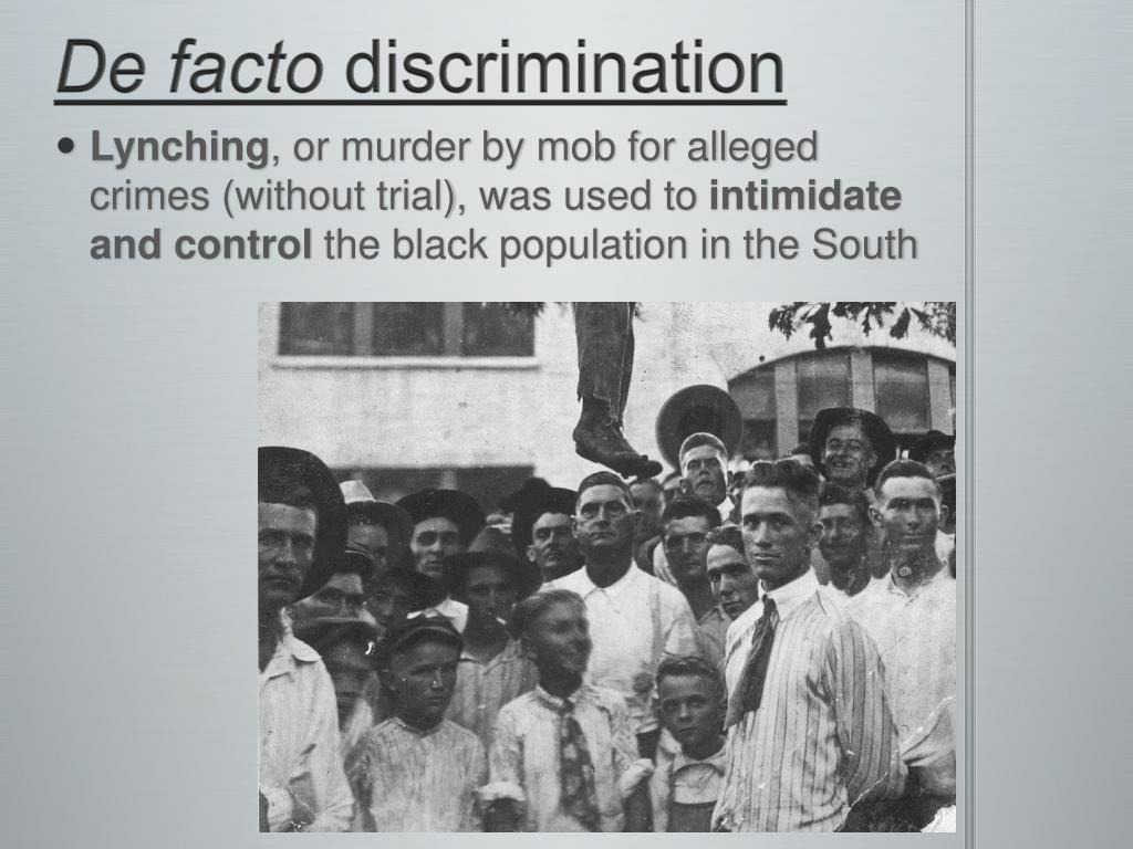 PPT - The War on Civil Rights: De Jure and De Facto Discrimination ...