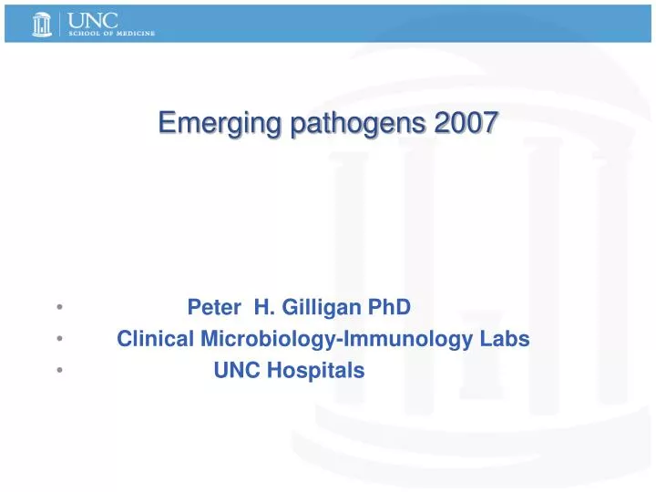 PPT - Emerging pathogens 2007 PowerPoint Presentation, free download ...