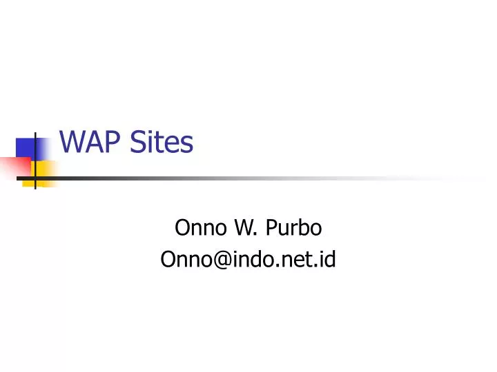 PPT - WAP Sites PowerPoint Presentation, free download - ID:4388379