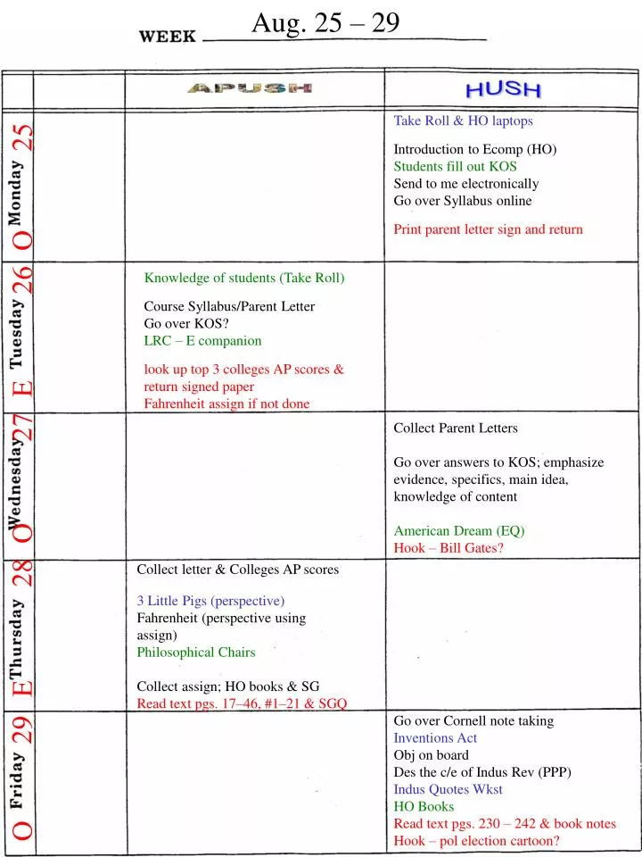 PPT - Take Roll & HO laptops Introduction to Ecomp (HO) Students fill ...