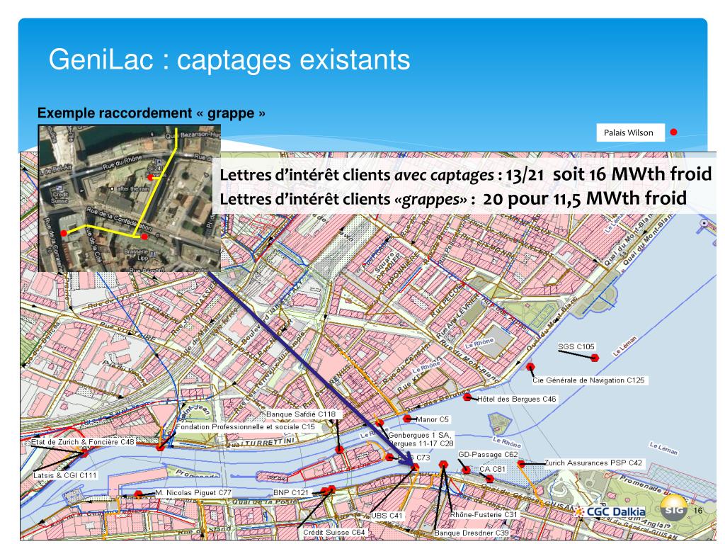 PPT - GeniLac Réseau thermique du centre ville de Genève par l’eau du ...