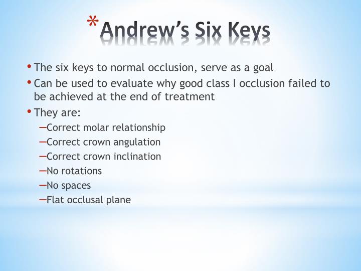 PPT - Andrew’s Six Keys & Skeletal Pattern PowerPoint Presentation - ID ...