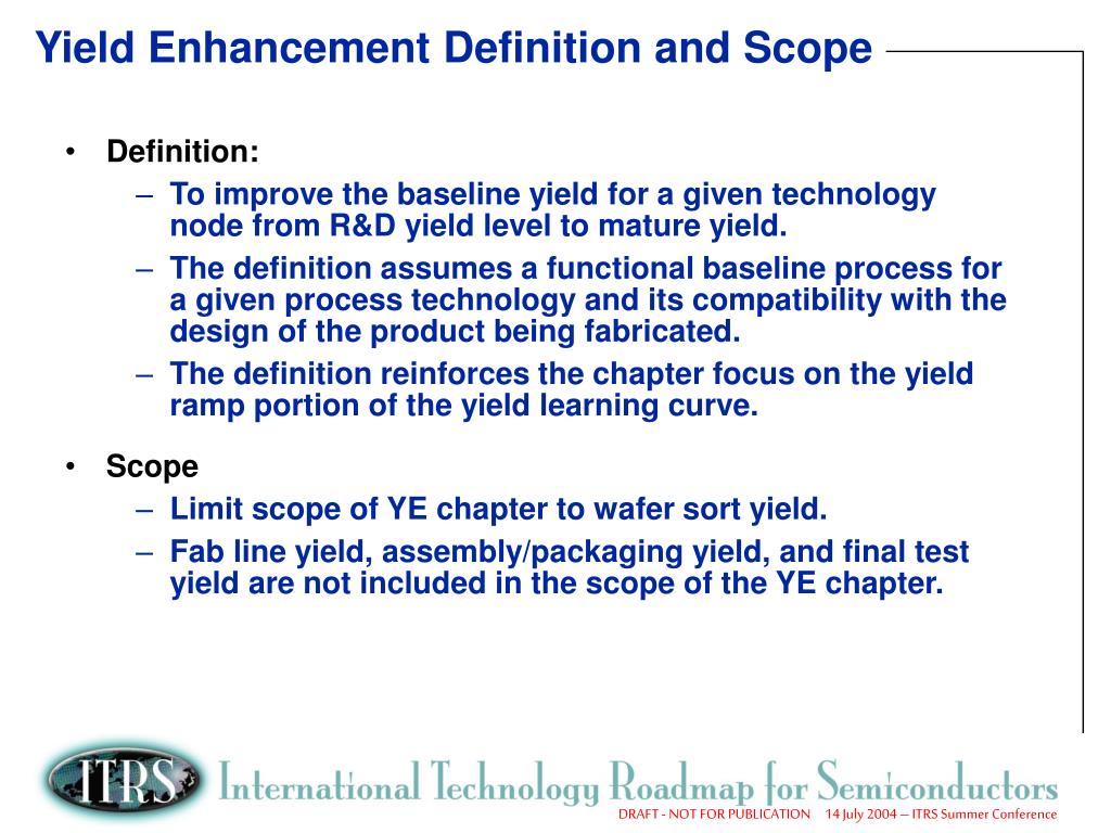 PPT - ITRS Conference 12-14 July 2004 San Francisco, California ...