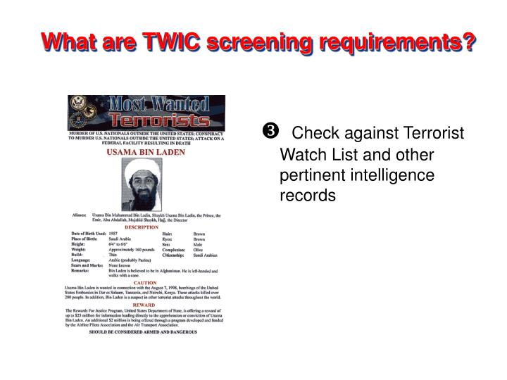 PPT - Transportation Worker Identification Credential (TWIC) Program Gulf Coast Safety ...