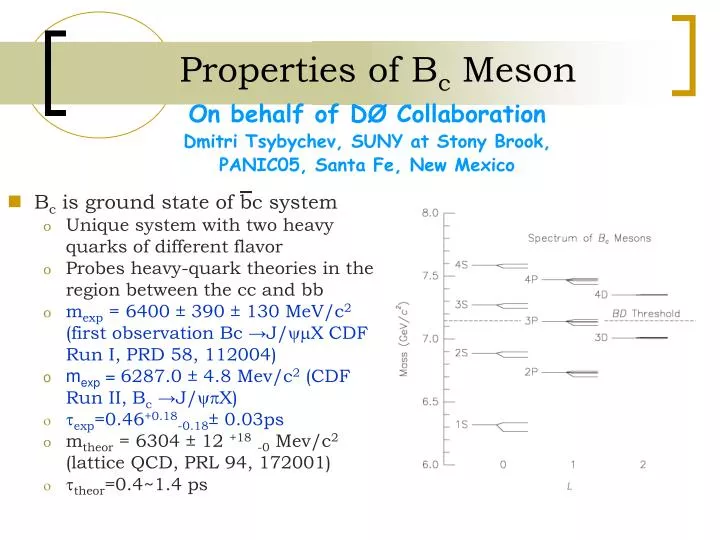 PPT - Properties of B c Meson PowerPoint Presentation, free download ...