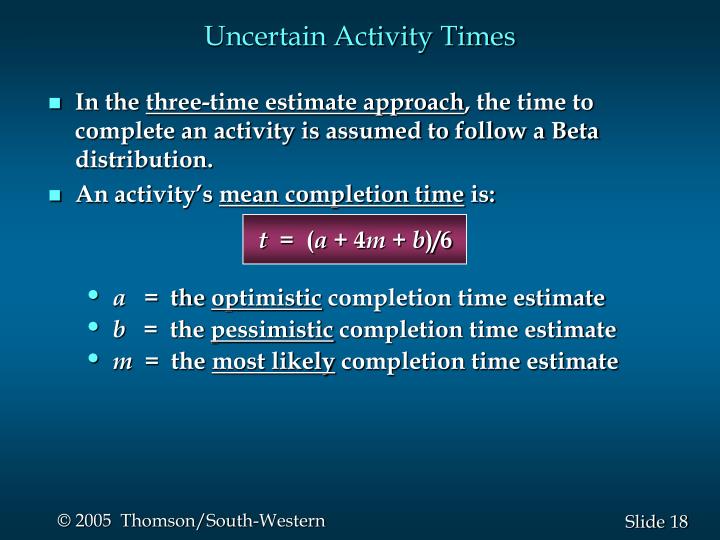 PPT - Chapter 10 Project Scheduling: PERT/CPM PowerPoint Presentation ...