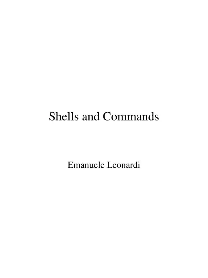 Ppt Shells And Commands Powerpoint Presentation Free Download Id