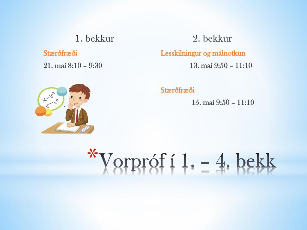 PPT - Skipulag skólastarfs í 1. – 4. bekk Kennt er samkvæmt stundarskrá ...