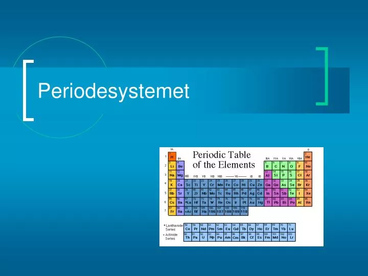 PPT - Periodesystemet PowerPoint Presentation, free download - ID:4392859