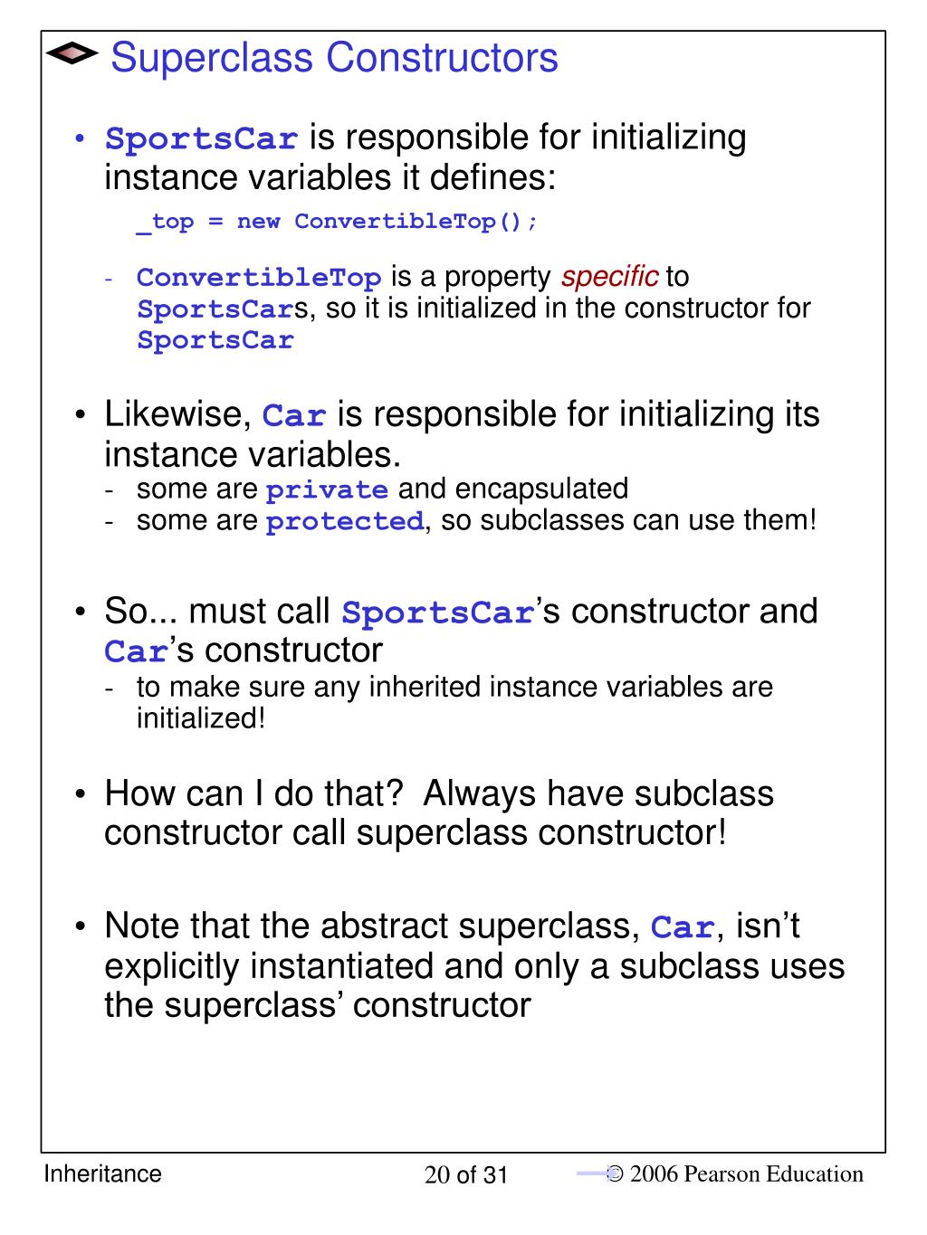 Ppt Inheritance Class Hierarchies Extending Objects Abstract Methods Abstract Classes