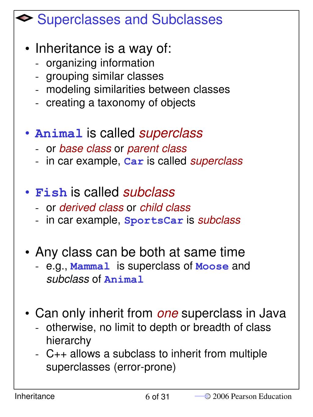 Ppt Inheritance Class Hierarchies Extending Objects Abstract Methods Abstract Classes 6295
