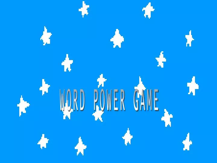 PPT - WORD POWER GAME PowerPoint Presentation, free download - ID:4394162