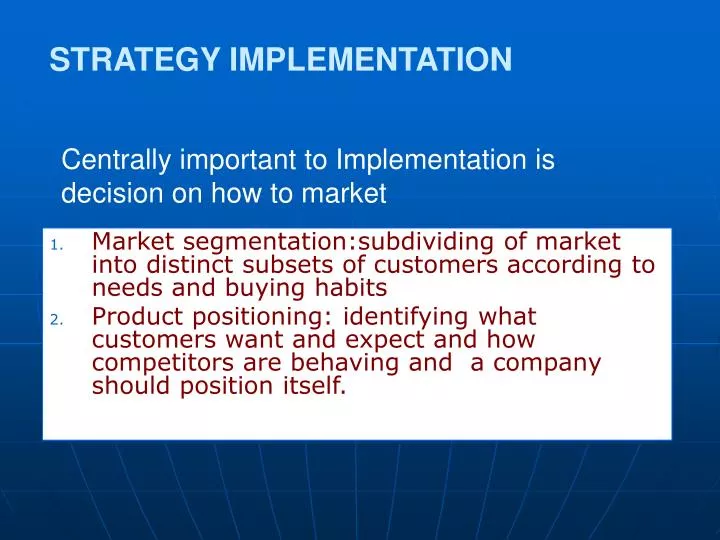 PPT - STRATEGY IMPLEMENTATION PowerPoint Presentation, free download ...