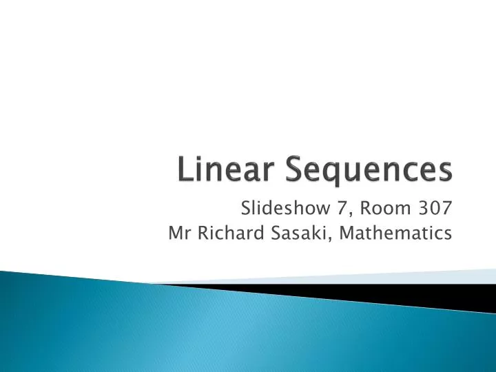 PPT - Linear Sequences PowerPoint Presentation, free download - ID:4395977