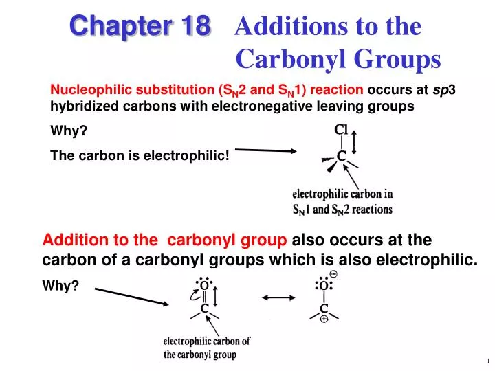 PPT - Chapter 18 Additions to the Carbonyl Groups PowerPoint ...