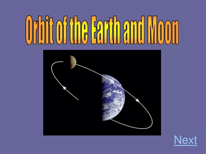 PPT - Orbit of the Earth and Moon PowerPoint Presentation, free ...