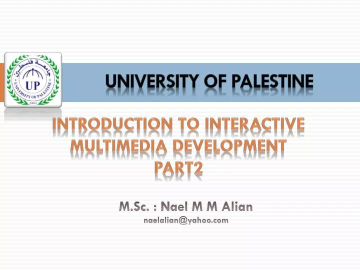 PPT - introduction to Interactive Multimedia Development Part2 ...