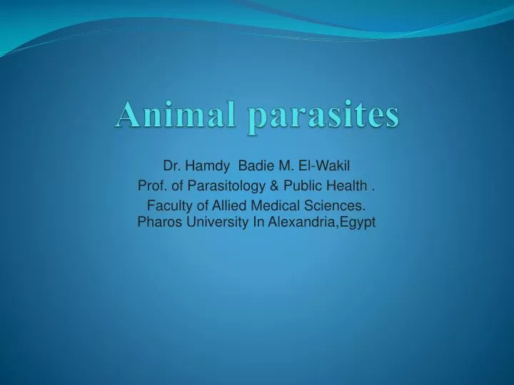PPT - Animal parasites PowerPoint Presentation, free download - ID:4398445
