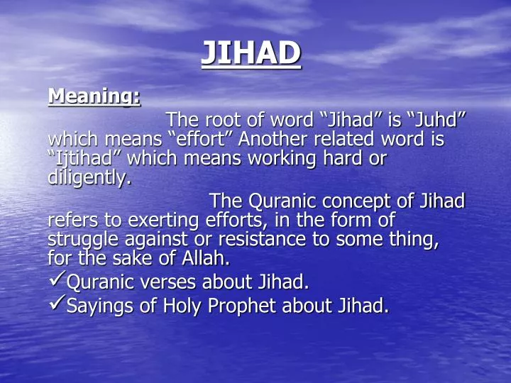 PPT - JIHAD PowerPoint Presentation, free download - ID:4398459