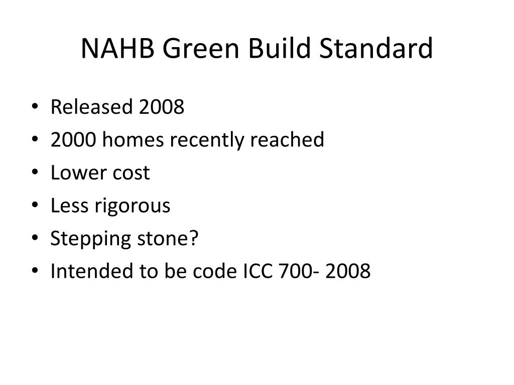 PPT - Advancing Green Building Initiatives for Affordable Housing and ...