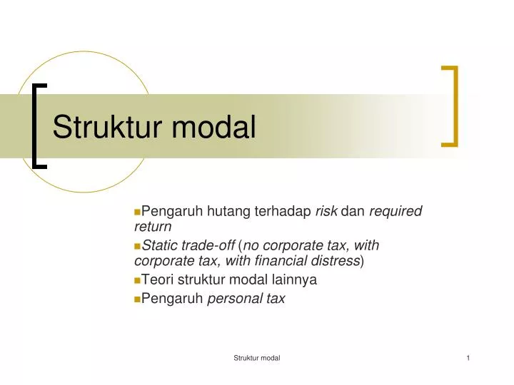 PPT - Struktur modal PowerPoint Presentation, free download - ID:4399729