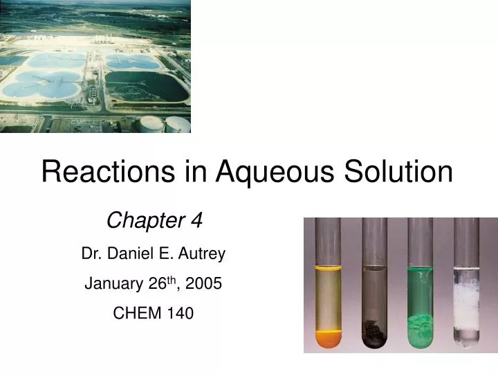 PPT - Reactions in Aqueous Solution PowerPoint Presentation, free ...