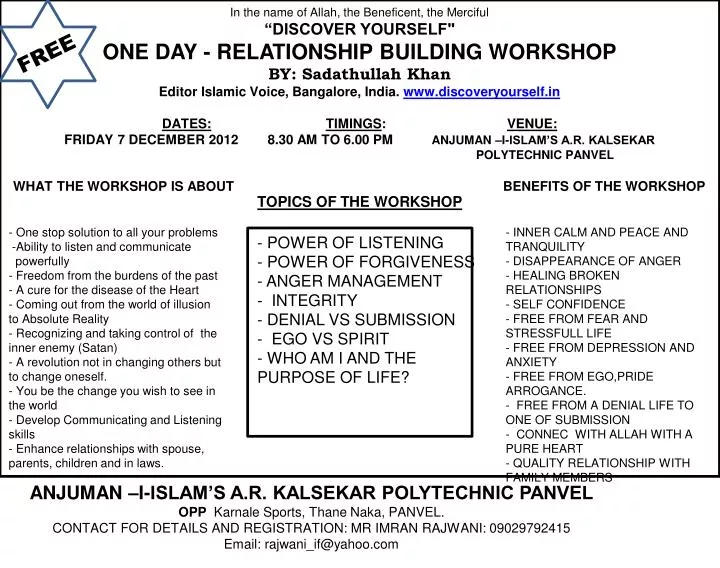 PPT - TOPICS OF THE WORKSHOP PowerPoint Presentation, free download ...