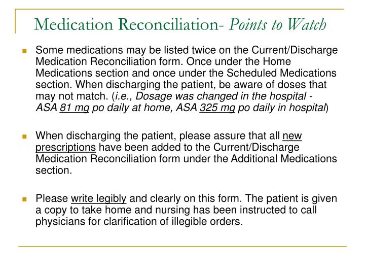 PPT - Medication Reconciliation Process PowerPoint Presentation - ID ...