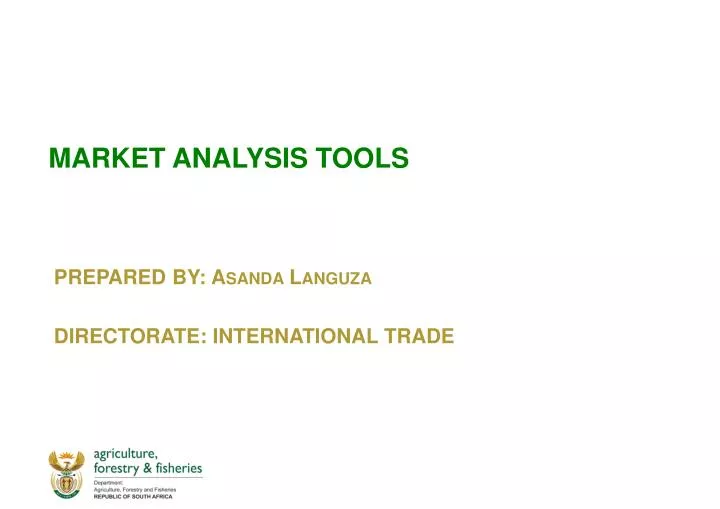 PPT - MARKET ANALYSIS TOOLS PowerPoint Presentation, free download - ID ...