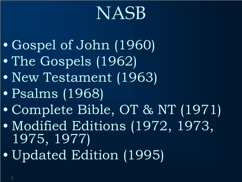 PPT - The New American Standard Bible PowerPoint Presentation, free ...