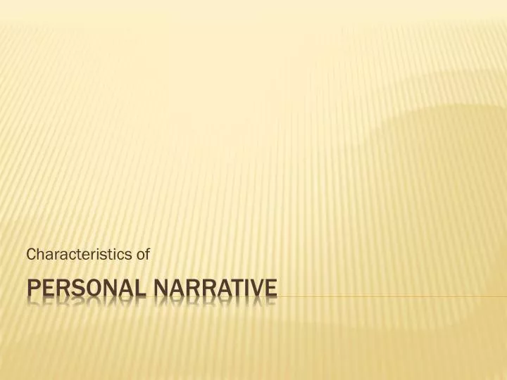 PPT - Personal Narrative PowerPoint Presentation, free download - ID ...