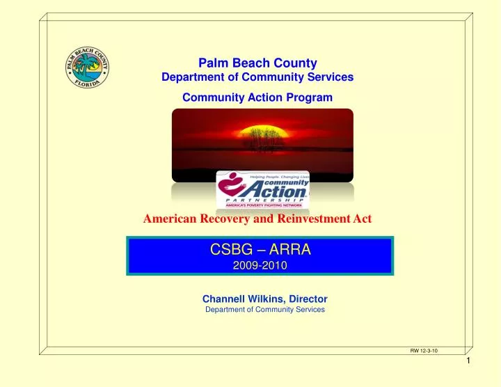 PPT - Department of Community Services Community Action Program ...