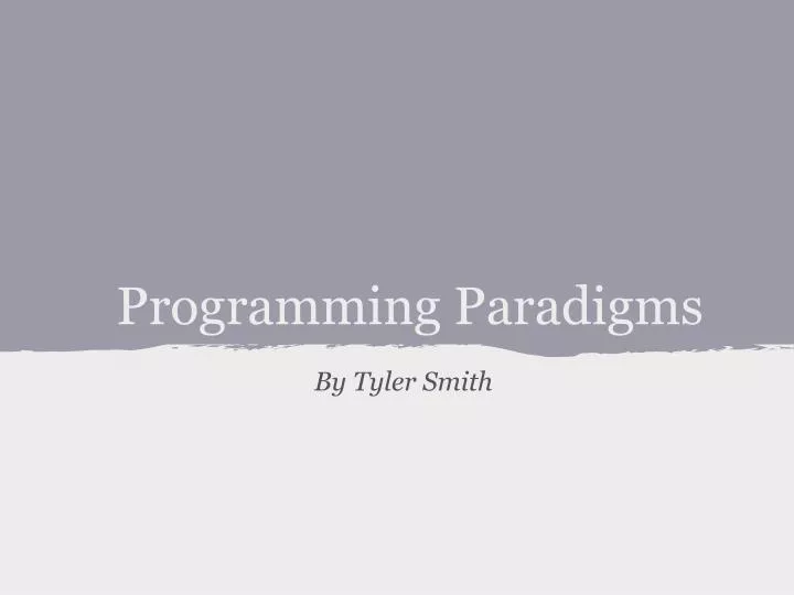PPT - Programming Paradigms PowerPoint Presentation, free download - ID ...